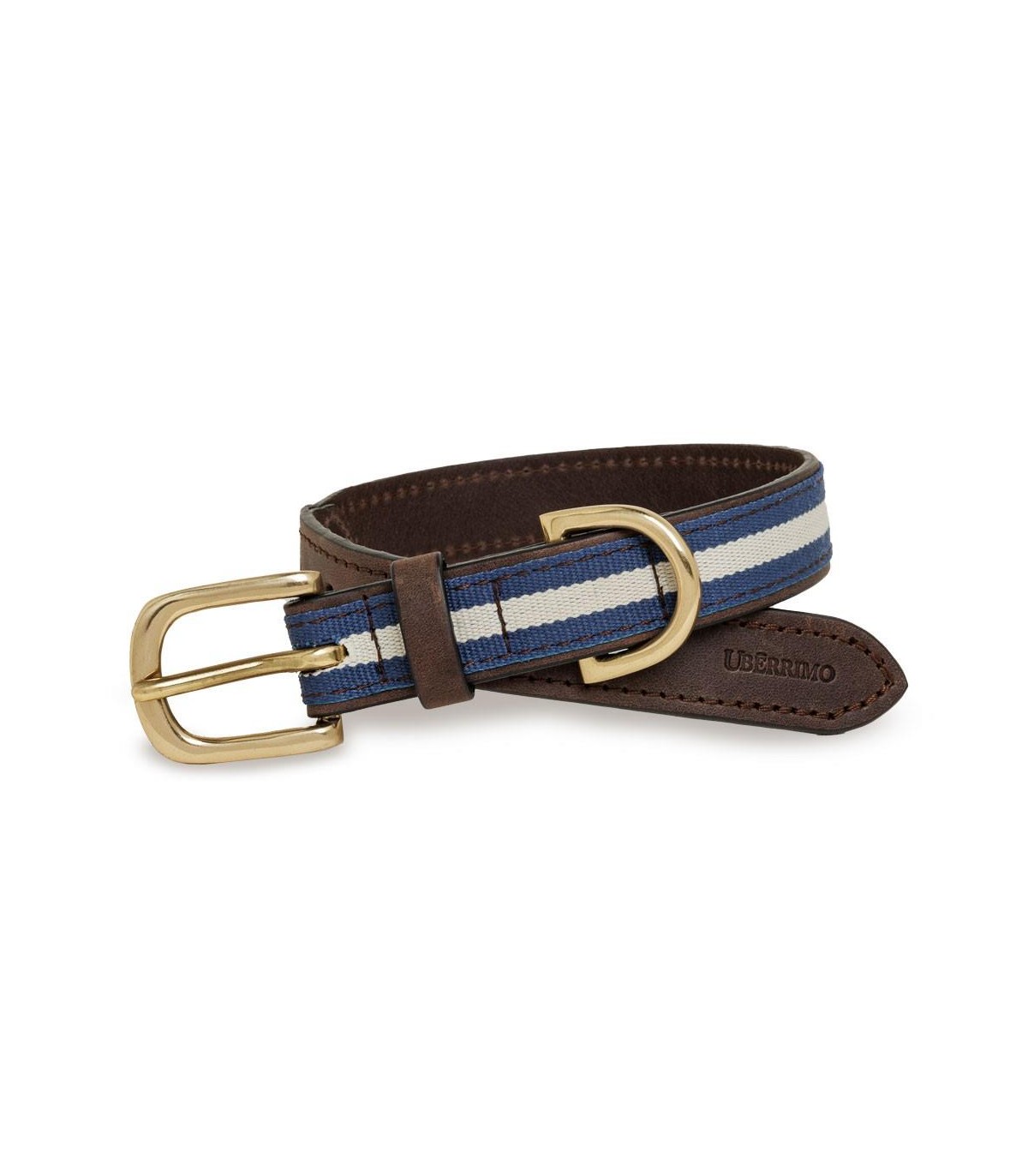 Collar de Cuero y algodón | Varsity Blue